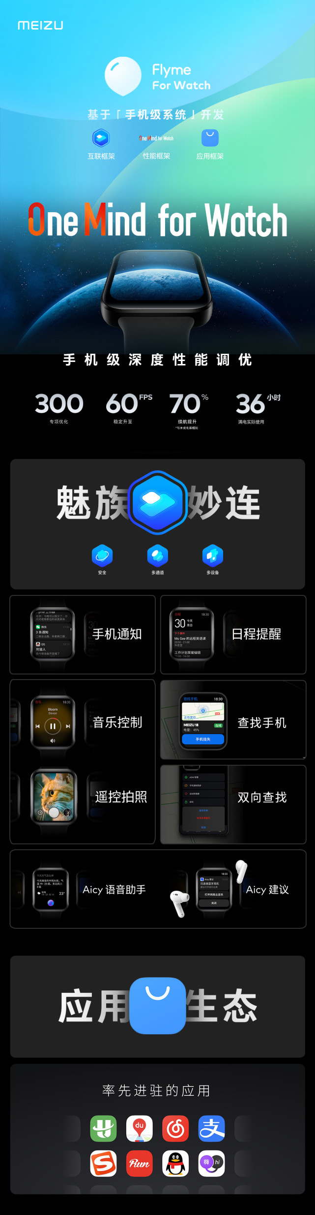 魅族手表搭载 Flyme for Watch：基于安卓独立开发，搭载第三方应用_腾讯新闻
