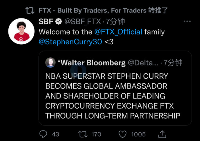 NBA巨星库里成为FTX的全球大使和股东_腾讯新闻