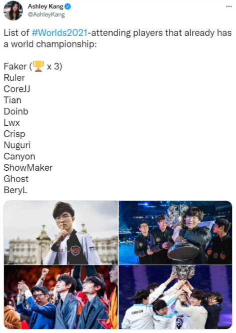 S11已夺冠的选手汇总：Faker三次捧杯，FPX全冠军阵容_腾讯新闻