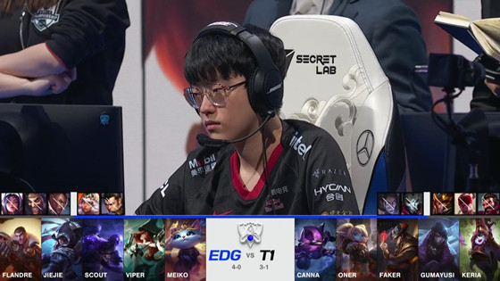 T1 1-0 EDG 圣枪哥惨遭军训 T1终结EDG不败金身_腾讯新闻