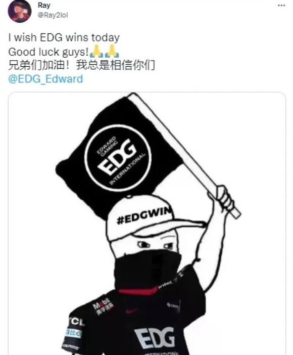 “不怕被LCK网友喷”，Ray公开发文力挺：希望EDG可以夺冠！祝他们有好运_腾讯新闻