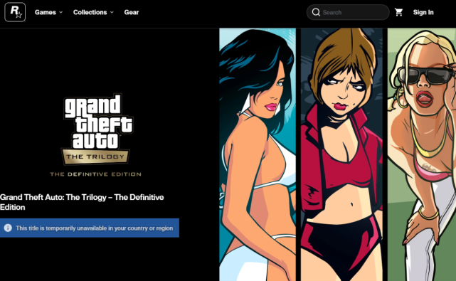 因 R 星启动器问题，PC 版《GTA：三部曲 最终版》暂停销售_腾讯新闻