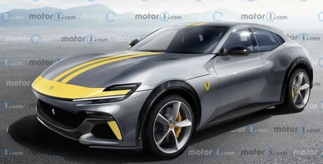 SUV or FUV？法拉利Purosangue最新渲染图_腾讯新闻