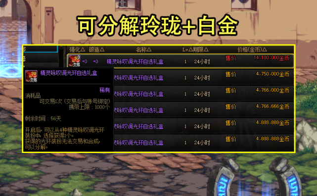 DNF：五一礼包道具价格一览！时装礼盒1800W，至尊装扮仅需2.2E_腾讯新闻