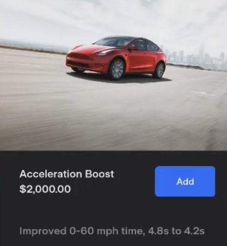 特斯拉为4680款Model Y推出加速升级包：零百加速从5s提升至4.2s_腾讯新闻