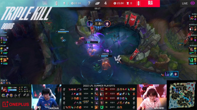 LNG 3-1 BLG Ale凯南万雷天牢引一电五主宰团战_腾讯新闻