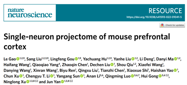 Nature Neuroscience：fMOST助力构建全球单细胞投射组学数据库_腾讯新闻