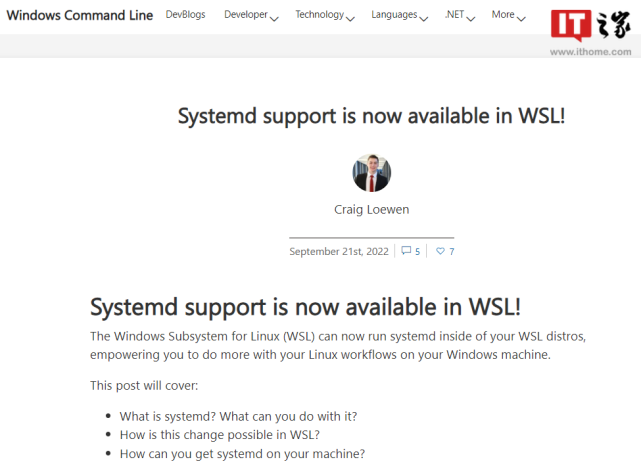 微软 Win11/10 Linux 子系统 WSL 现已支持 systemd_腾讯新闻