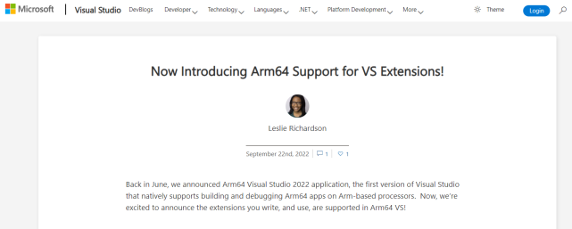 微软 Visual Studio 扩展现已支持 Arm64_腾讯新闻