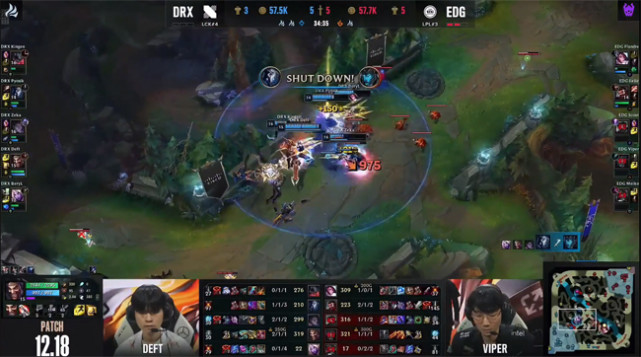 Deft六神装德莱文暴击过千主宰团战，DRX 1-2 EDG扳回一城_腾讯新闻