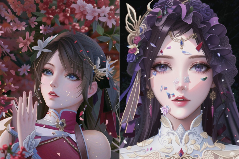 当用ai绘制国漫女神时，3d惨遭2d完虐，ai美女颜值远超动漫 腾讯新闻