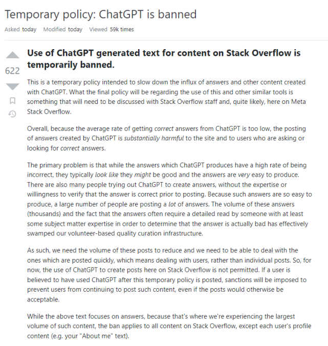 ChatGPT 玩“脱”了，写了份毁灭人类计划书，还遭到了 Stack Overflow 的封杀……_腾讯新闻