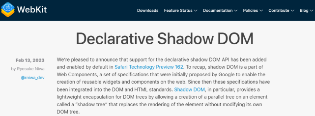 Safari 支持声明式 Shadow DOM_腾讯新闻