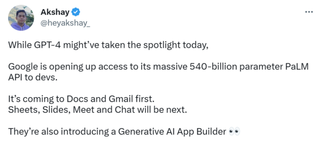 谷歌反击战！开放大语言模型 PaLM API，让 AI 帮你“打工”_腾讯新闻