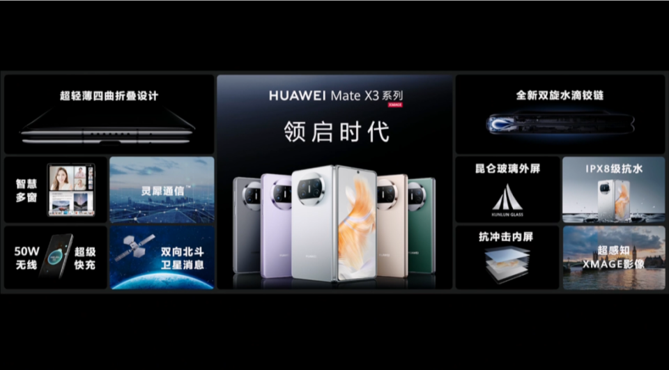 华为Mate X3折叠屏发布，仅239g重，12999元起_腾讯新闻