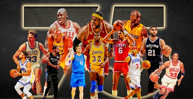 美媒评NBA75大巨星！乔丹居首詹姆斯第二 现役12人上榜_腾讯新闻