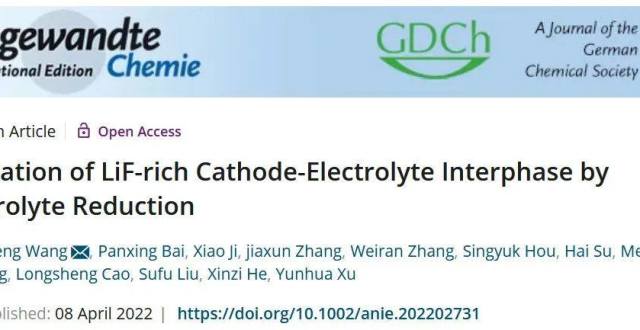 王春生Angew：电解液如何形成富LiF的正极CEI策略？_腾讯新闻