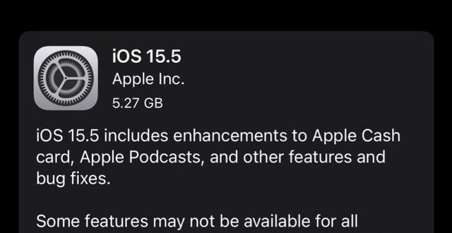 苹果iOS15.5 RC版本发布！比iOS15.4更加流畅_腾讯新闻