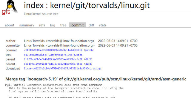 龙芯 LoongArch CPU 架构支持已并入 Linux 5.19_腾讯新闻