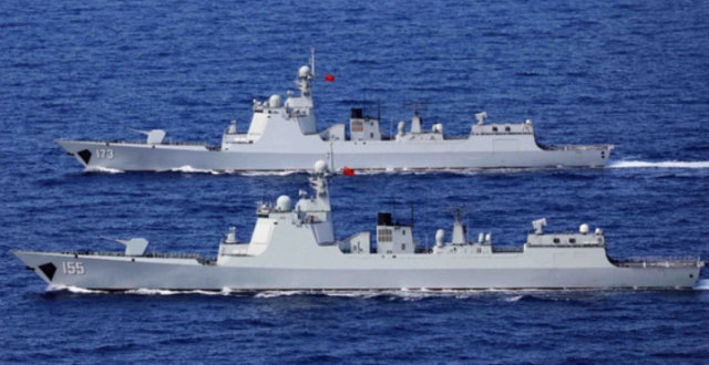 157丽水舰入列：25艘052D/DL型成军，防空驱逐舰规模全球第二位_腾讯新闻