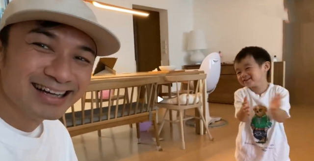 古巨基庆祝50岁生日，两岁Kuson为爸爸唱生日歌，父子俩长超像_腾讯新闻