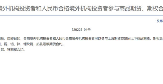 期货市场大动作！QFII和RQFII可参与金融衍生品交易品种扩容了，41个期货期权品种可吸金_腾讯新闻