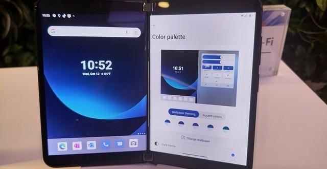 Surface Duo即将迎来系统更新 界面Win11实则安卓12L_腾讯新闻