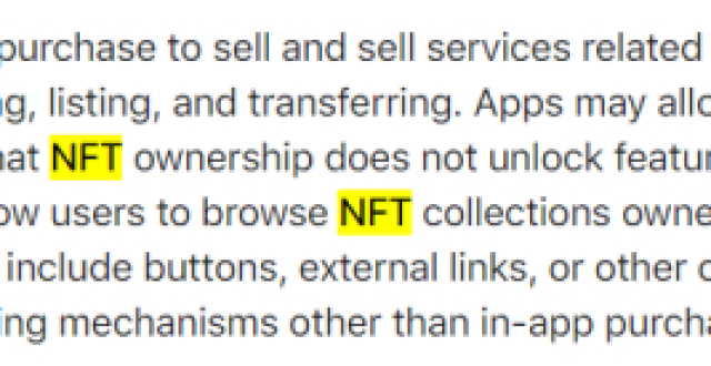 海外新规丨苹果正式允许NFT应用上架iOS 分成30％_腾讯新闻