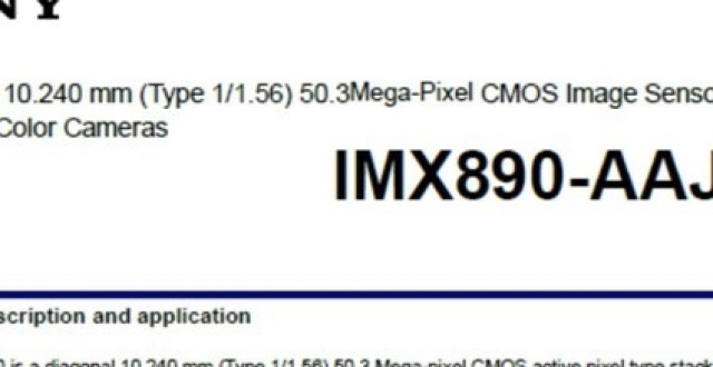 索尼新款传感器IMX890规格曝光_腾讯新闻