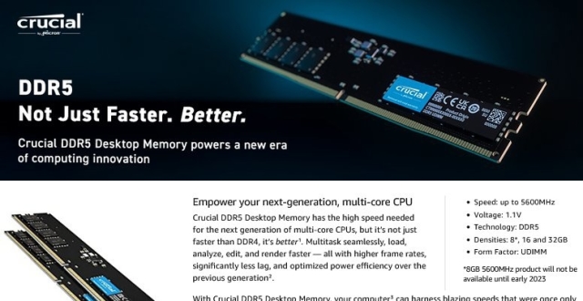 最新 JEDEC 标准 DDR5-5600 内存预计将在明年初上市_腾讯新闻