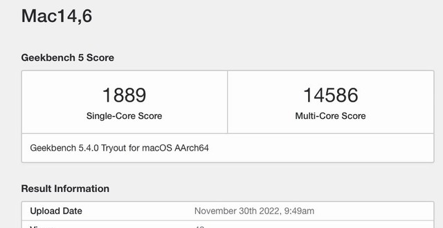 苹果M2 Max芯片的跑分曝光，96G内存，多核炸裂_腾讯新闻