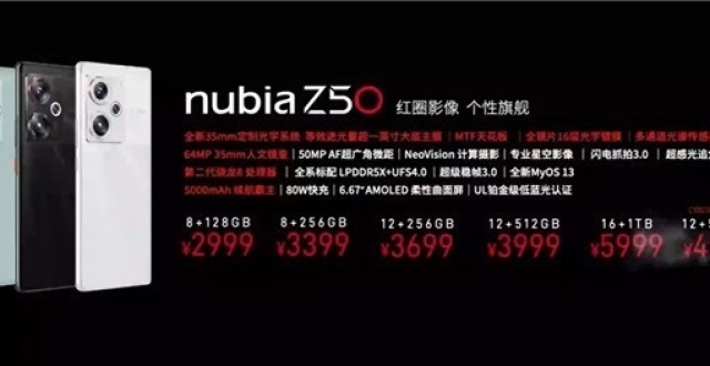 2999元起！努比亚Z50发布：骁龙8 Gen2＋35mm定制光学超越1英寸大底_腾讯新闻