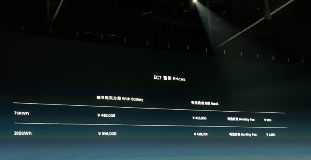 蔚来EC7正式上市 售48.80-57.80万元_腾讯新闻