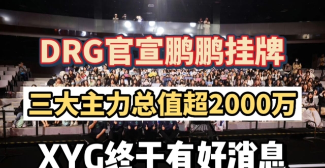 DRG官宣鹏鹏挂牌，三大主力总价超过2000万，XYG终于有好消息传来_腾讯新闻