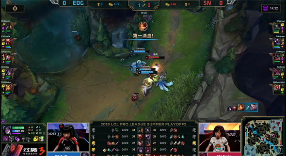 WWE超级巨星为LPL季后赛加油助威，SN第一局击败EDG！