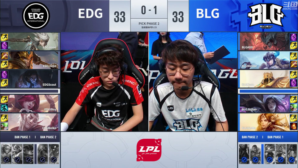 jiejie成功抢龙帮助EDG扳平比赛，BLG为冒进决策买单