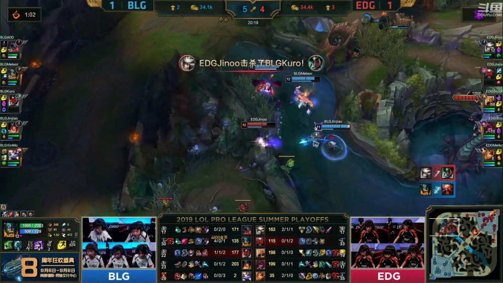 jiejie酒桶致命失误，金角四杀收尾拿下赛点，EDG危矣