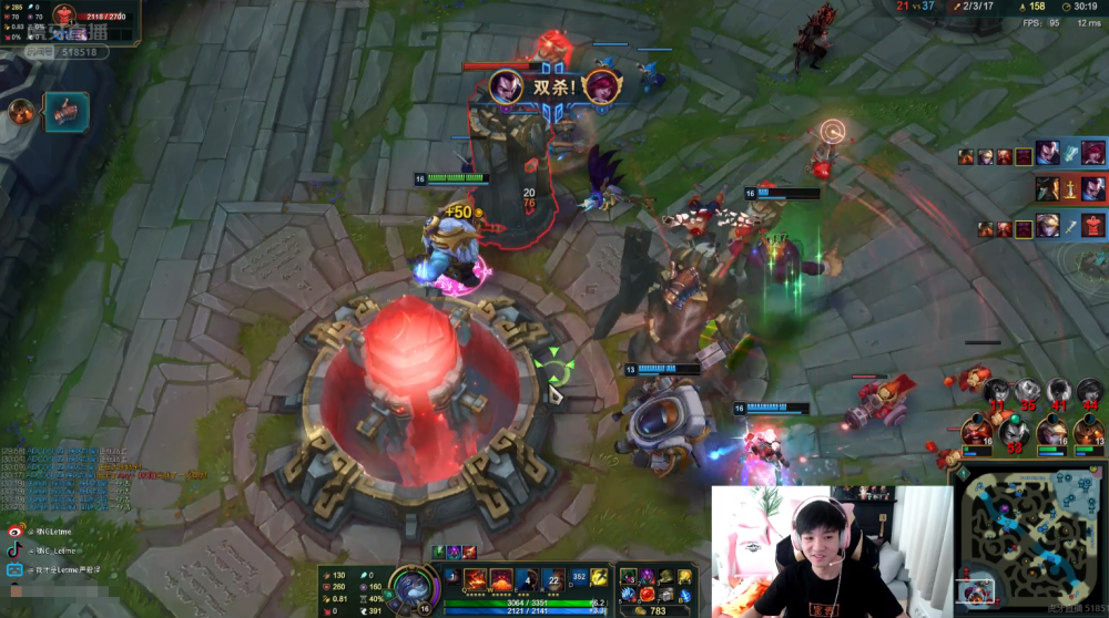 Uzi和Letme双排，君泽妥协了：亚索可以德莱文就别玩了！