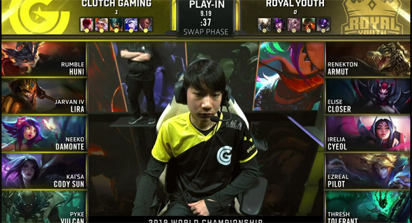 Huni兰博力压鳄鱼，孙哥四杀卡莎发挥出色助CG拿到赛点