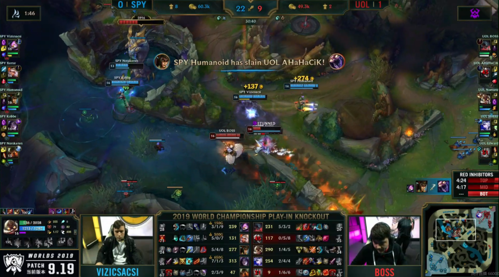 SPY中单蛇女将功补过，闪现大招定3人击溃UOL扳平比分！