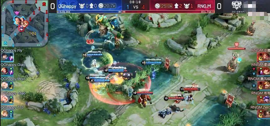 RNG.M凉晨吕布战神附体，首局战胜QG先下一城！