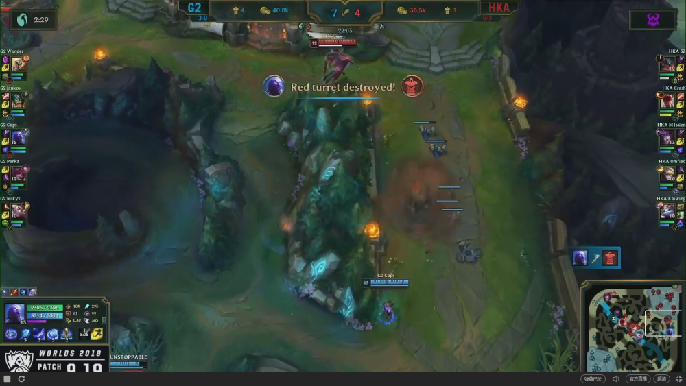 G2击败HKA获得胜利