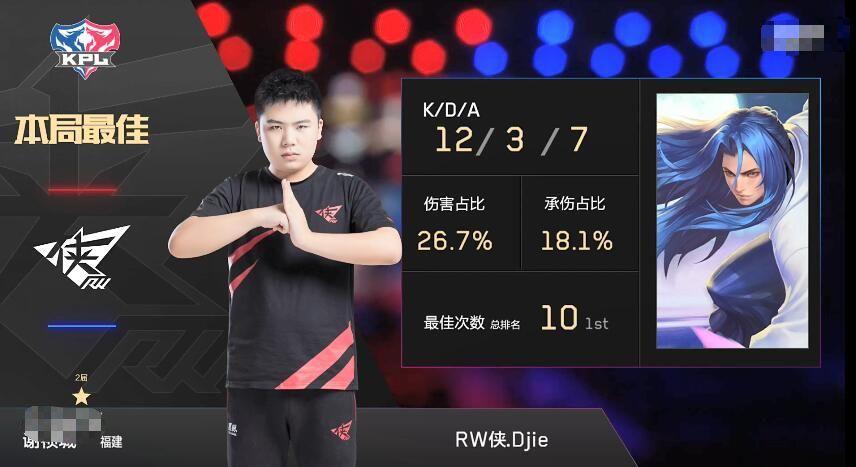 RW侠拿下新版本的第一条风暴龙王！渡劫拿下MVP排KPL最佳第一！