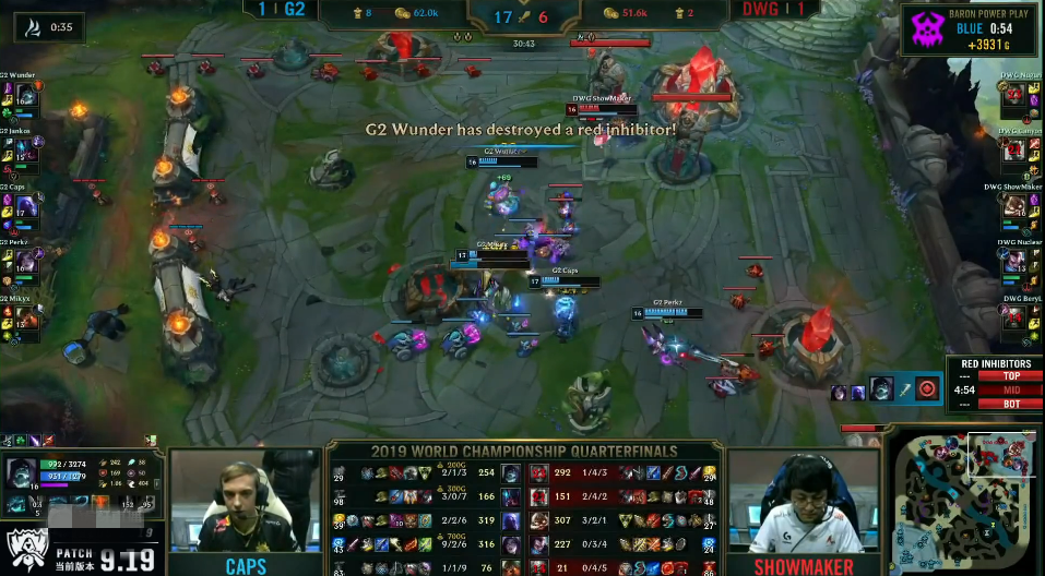 英雄联盟S9：从八强赛的结果来看，SKT和FPX晋级决赛的几率更大！