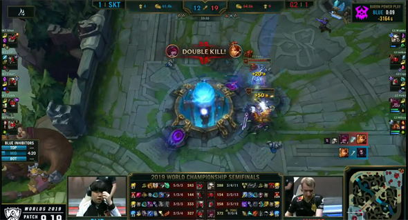 Khan3分钟越塔单杀拿下一血，G2运营击败SKT拿到赛点