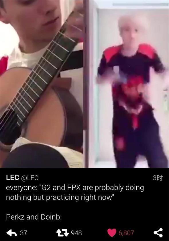 金咕咕热舞回应阿P，网友：想看Doinb跳舞Perkz弹吉他