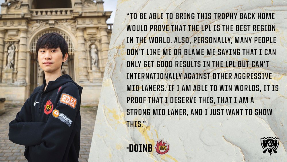 S9决赛关键先生采访语录，Doinb：若能夺冠，LPL将是最强赛区