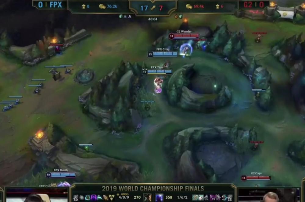 S9总决赛第一场，FPX取得首胜，中野辅三Q让G2不敢接团
