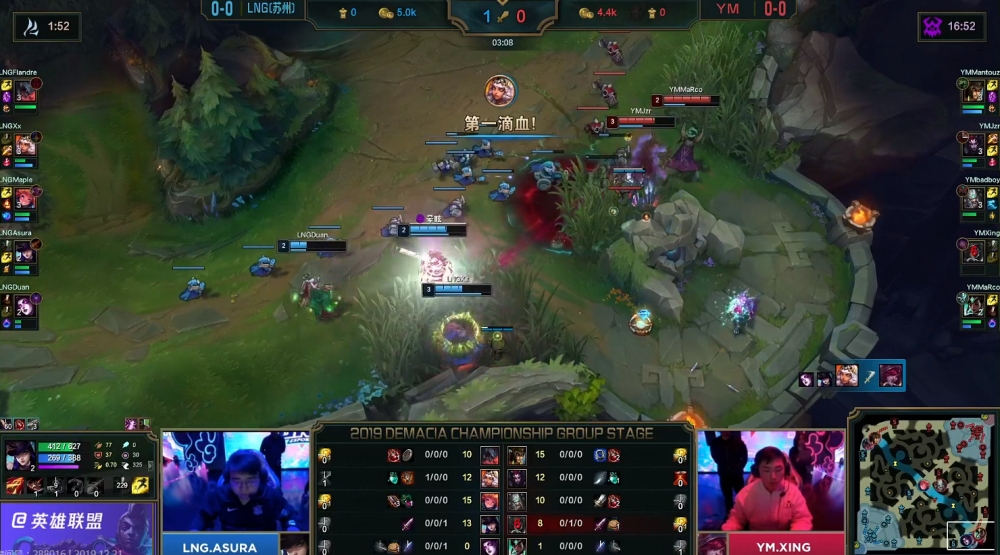 LOL：YM德杯首秀中单蛮王！LNG新阵容全面碾压拿下开门红
