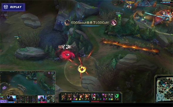 Xinyi野区节奏力压小花生 EDG轻取LGD获得二连胜